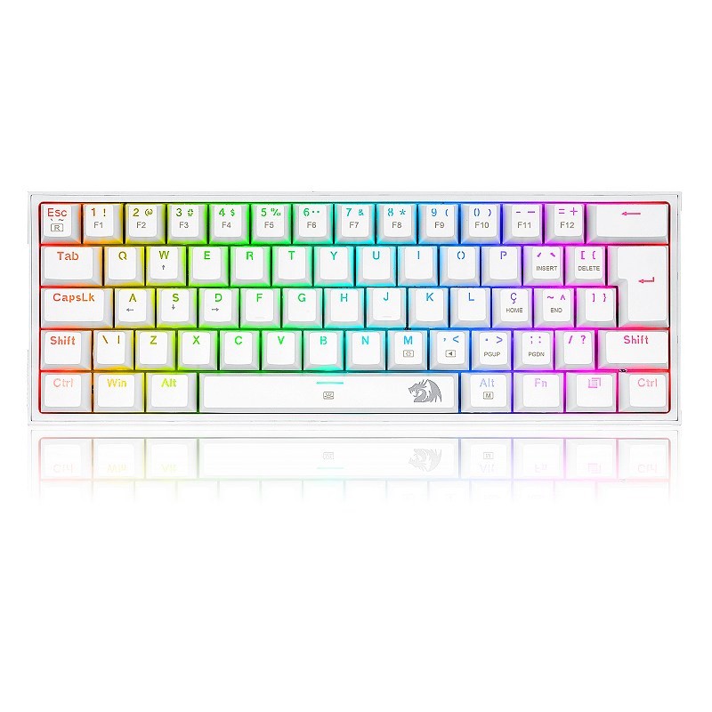Teclado Mecânico Gamer Fizz Redragon Branco Switch Marr | Redragon ...