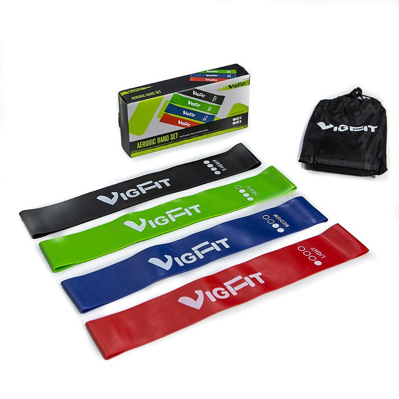 Mini Band Kit 4 Intensidades - Loja de Artigos Esportivos - GRAPHO