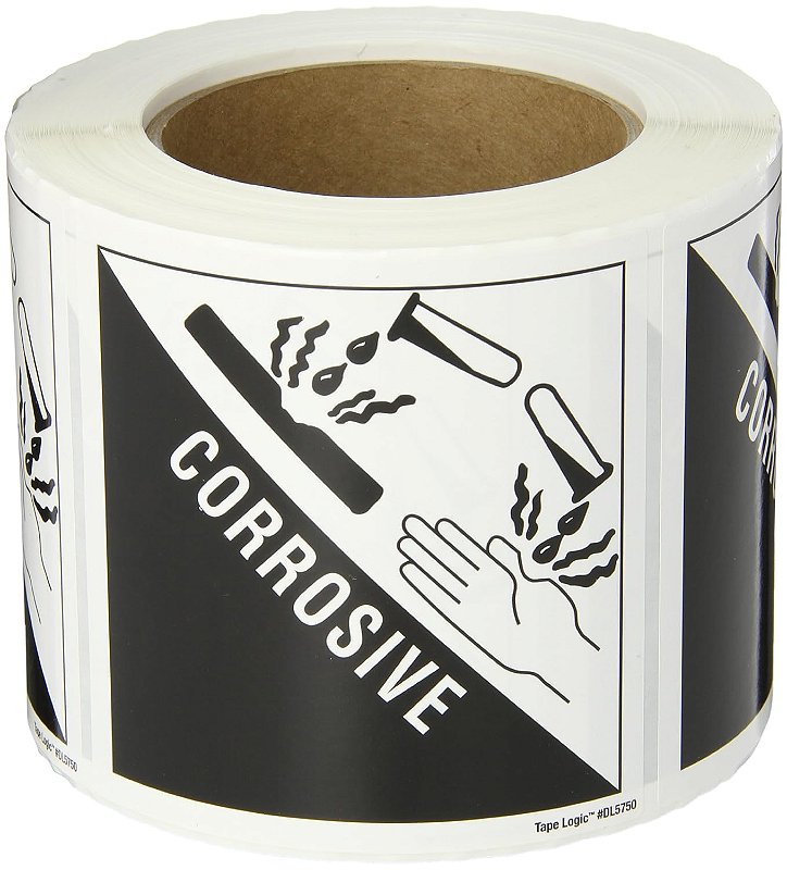 Etiquetas Corrosivas Tape Logic 4 x 4 - NMS Comércio