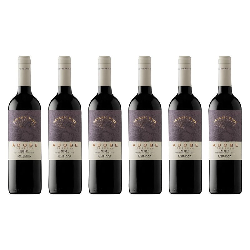Vinho Tinto Merlot Emiliana Adobe 750ml (6 Unidades) - Emporio Campo ...