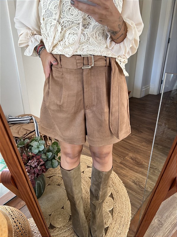 Shorts Arizona Caramelo - Estilo Fê Pontelo