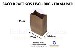 SACO KRAFT SOS LISO 10KG FD 5X100 20X10,5X35 ITAMARATI - Embalagem Carioca