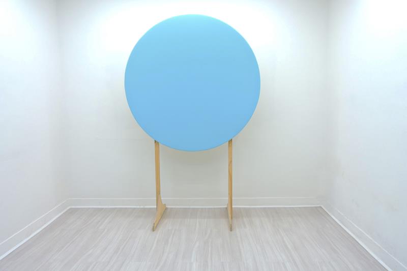 Painel Redondo Decoração Cores Lisas Em Tecido - 1,5x1,5m Azul Claro ...