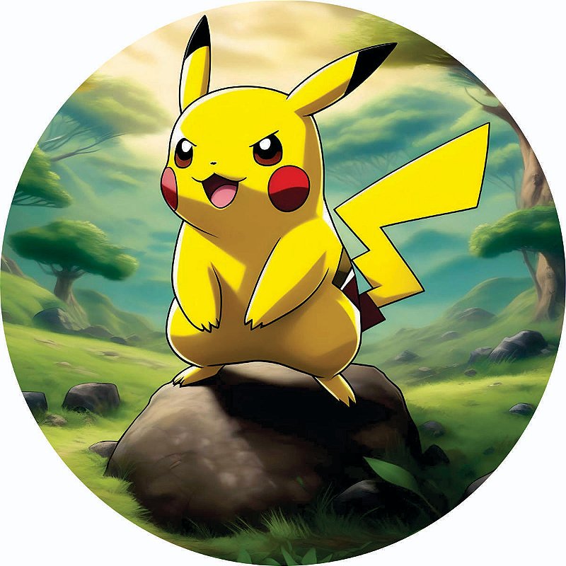 Painel Festa Redondo Pikachu Mod.2, 3d Sublimado 1,50 Dia - Loja ...