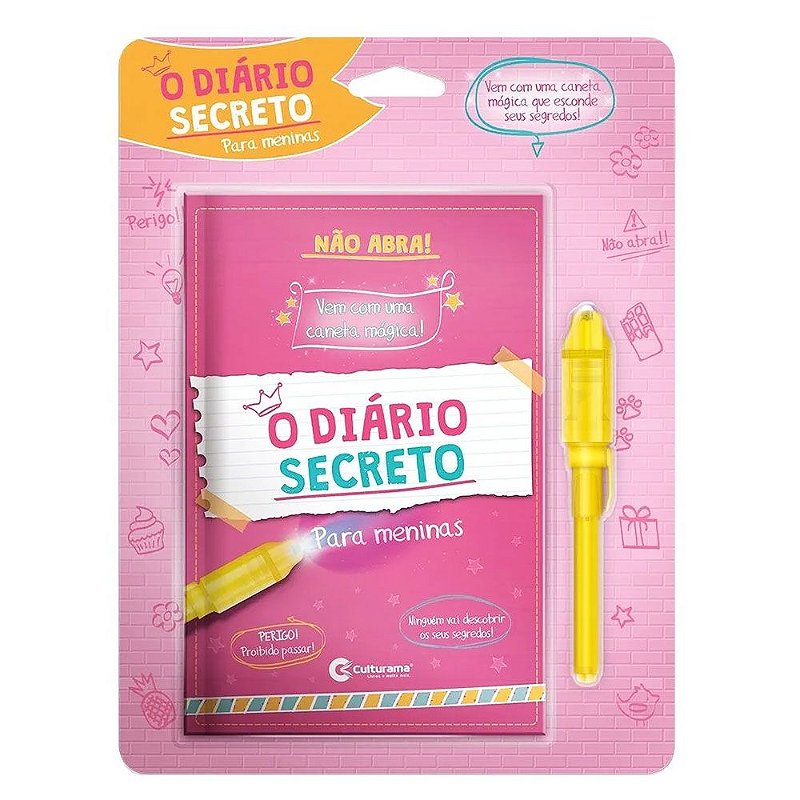 Diário Secreto com Caneta Mágica - Tralalá 4 Kids