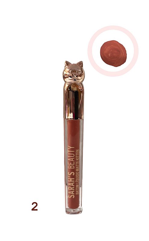 Batom Líquido Matte Kitten Cor 2 - Sarah's Beauty - RR MAKES - LOJA VIRTUAL