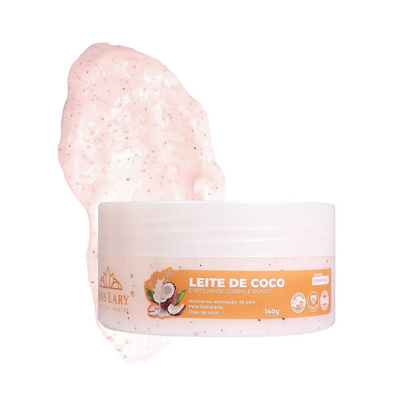 Esfoliante Corpo e Rosto Leite de Coco - Miss Lary - RR MAKES - LOJA VIRTUAL