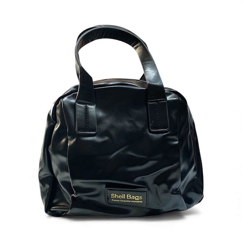 Necessaire Couro | Oval - Preta - RR MAKES - LOJA VIRTUAL