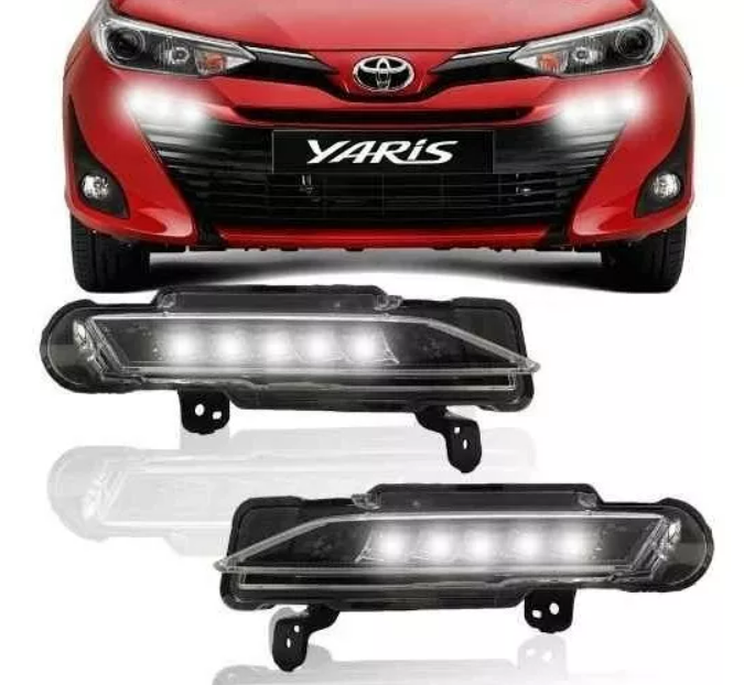 Kit Luz Diurna Drl Led Toyota Yaris 2018 2019 2020 2021 Hatch Sedan ...