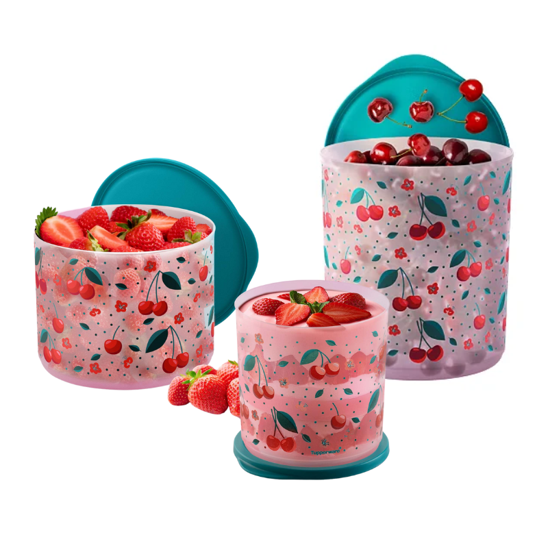 Tupperware® Refri Line Cereja 3 Pecas Redondo - Loja Chefeware