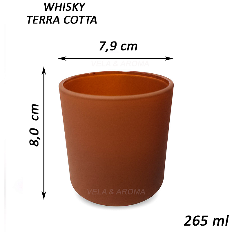 COPO WHISKY TERRA COTTA - 265 ml - Aqui voce encontra tudo para velas ...