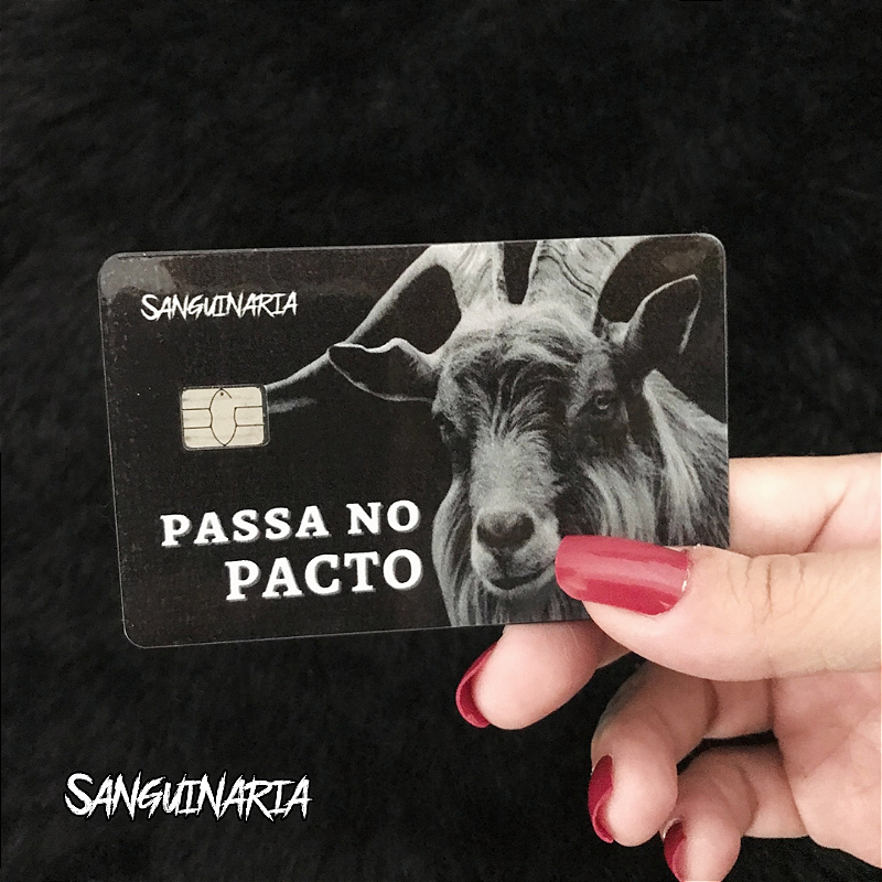 Adesivo de Cartão - Passa no Pacto - Loja Sanguinária