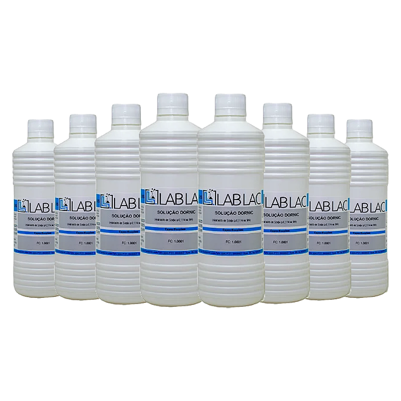 KIT COM 8 UNIDADES DE SOLUÇÃO DORNIC (HIDRÓXIDO DE SÓDIO 0,11N ou N/9 ...