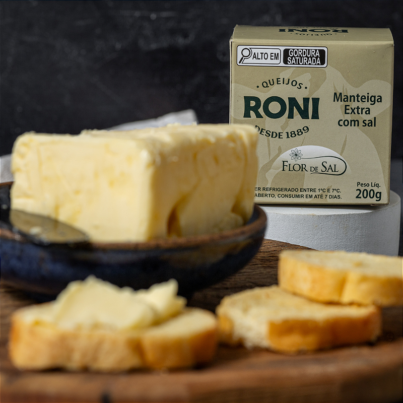 Manteiga com Flor de Sal 200g - Roni - O QUEIJÓLATRA - Trem Bom de Minas