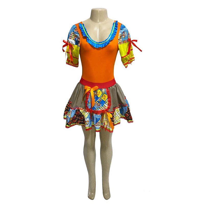 Conjunto Junino Retalhos Luxo - Cochicho Fantasias