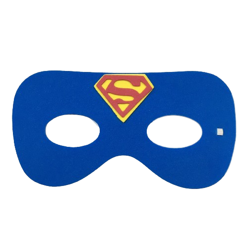 Máscara Super Homem Azul EVA - Cochicho Fantasias