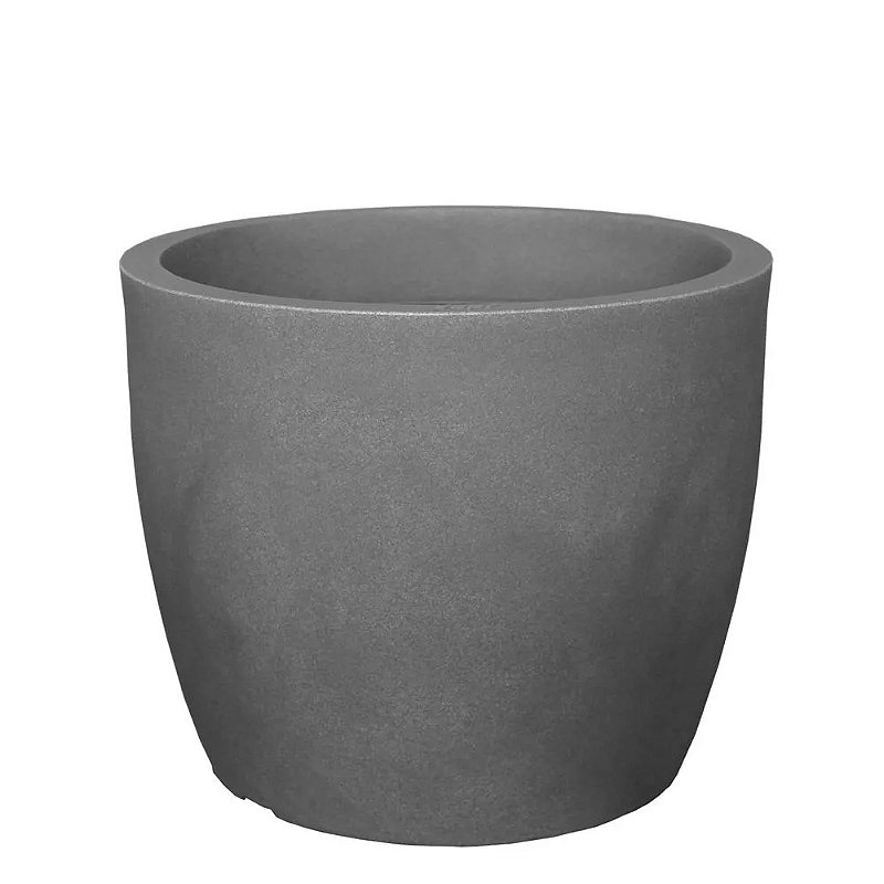 Vaso Plastico Liso 42 Redondo Preto Japi - Conibase Home Center
