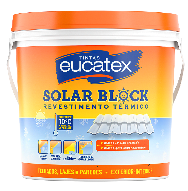 Tinta Acrilica Fosco 16Kg Solar Block Branco Eucatex - Conibase Home Center