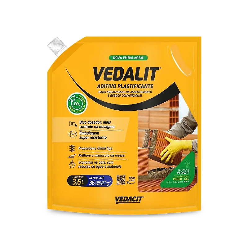 Vedalit Aditivo Plastificante Pouch 3,6L Vedacit - Conibase Home Center