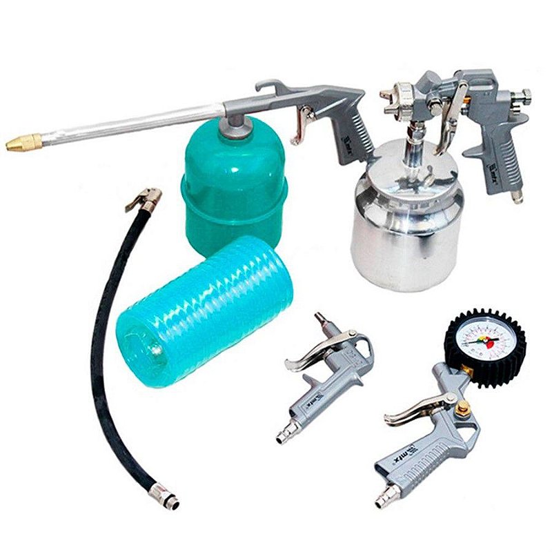 kit de pintura de compressor com 5 peças tipo sucção - Jorc Loja