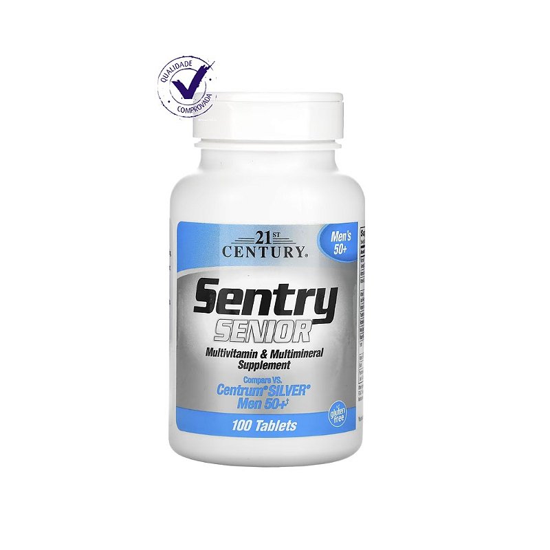 Sentry Senior Men Suplemento Multivitamínico e Multimineral 100 ...