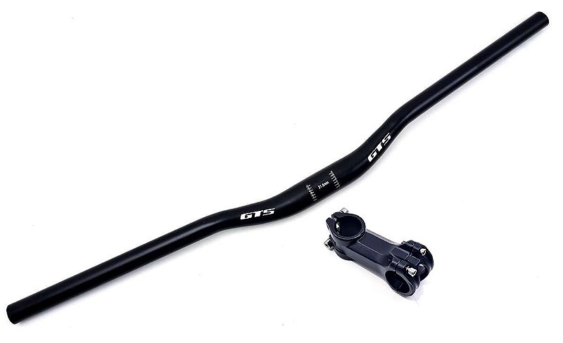 Guidão Bicicleta Mtb GTS Alumínio 720mm + Mesa Avanço 80mm 31.8mm 6º De ...