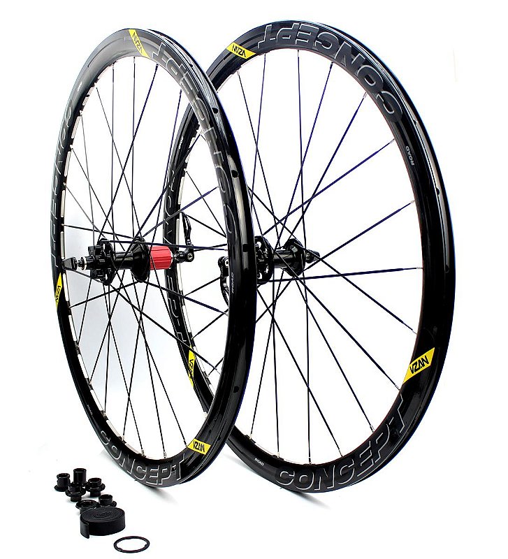 Rodas Bicicleta Speed 700c Vzan Concept 38 Disco Eixo 9 e 12mm Raio ...