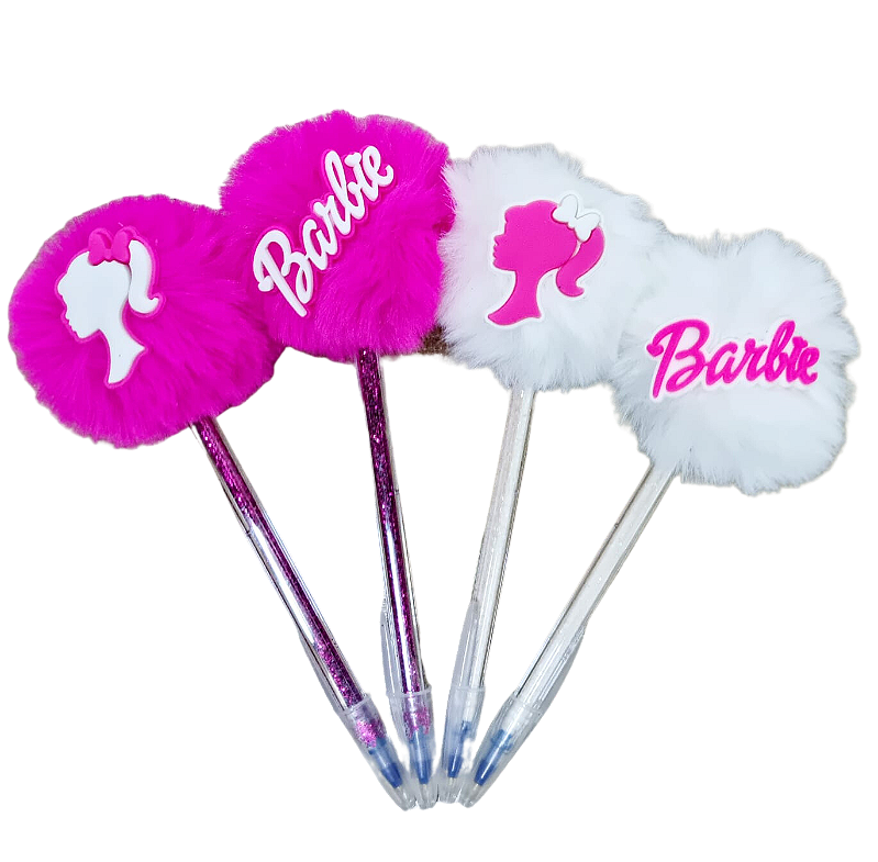 KIT C/12 CANETA GLITTER C/ POMPOM BARBIE - D'Tudo Atacado Papelaria e ...