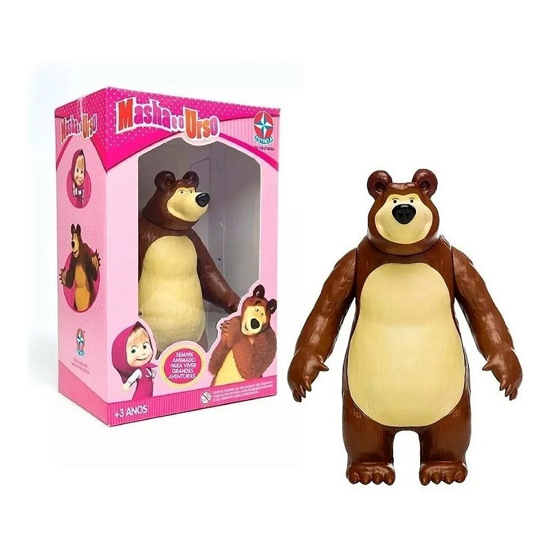 Boneco Urso Em Vinil - Masha E O Urso - Lojas França