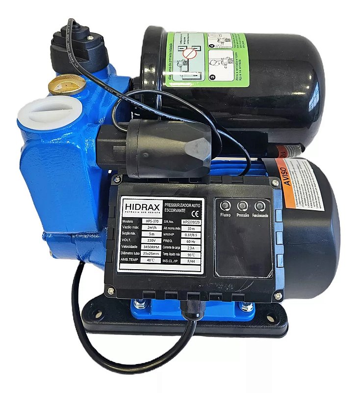 Pressurizador HPS-370 Hidrax Pós boiler 4 pontos 33 L/min - 2m³/h 30MCA ...
