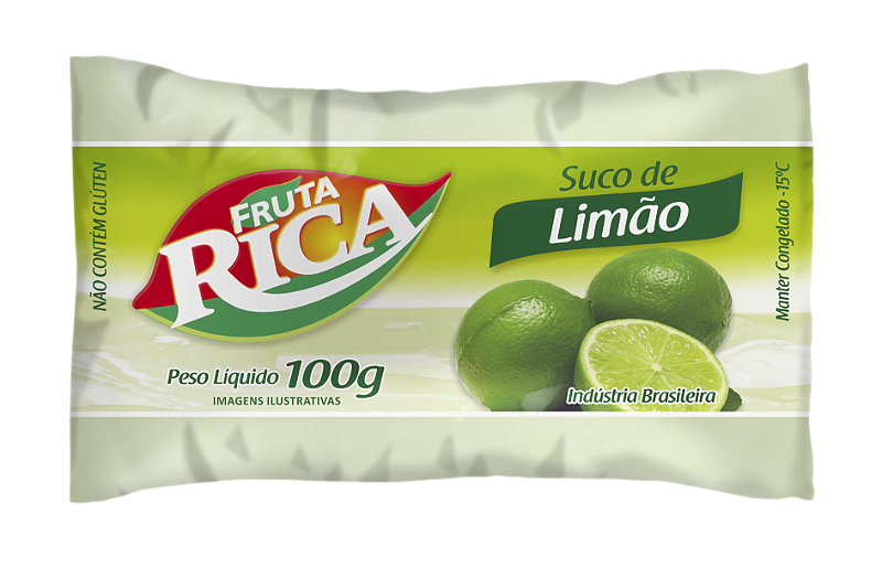 Polpa de Limão 1Kg -10 pacotes de 100g - Polpa Rica