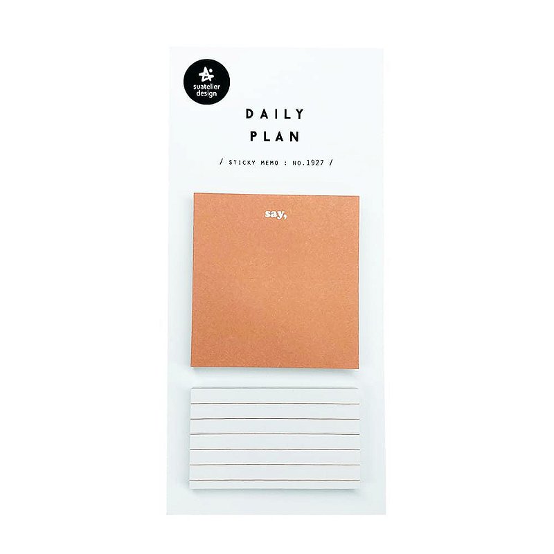 Bloco de Notas Autoadesivo Daily Plan Sticky Memo Quadrados Pautado ...