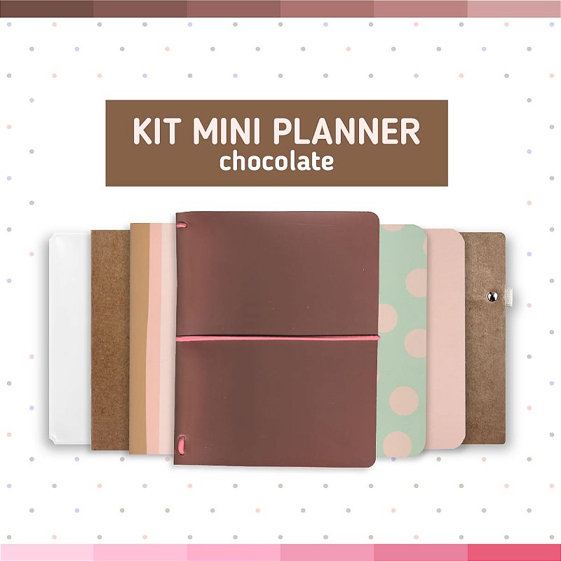 Kit Mini Planner Chocolate - Fancy Goods