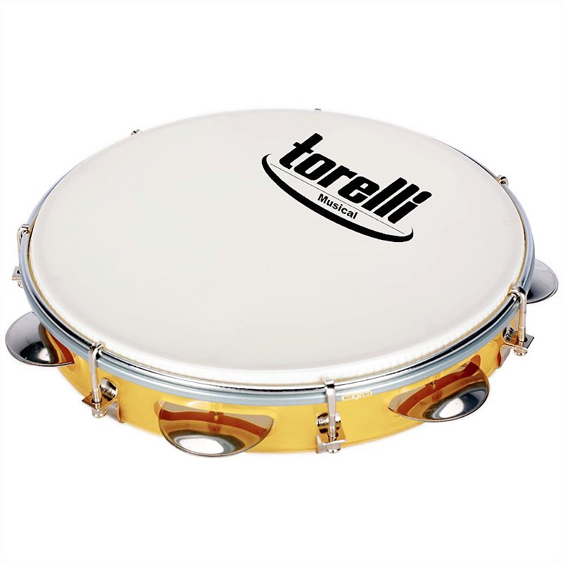 Pandeiro Torelli 10 Polegadas Amarelo Pele Leitosa TP309AM - American ...
