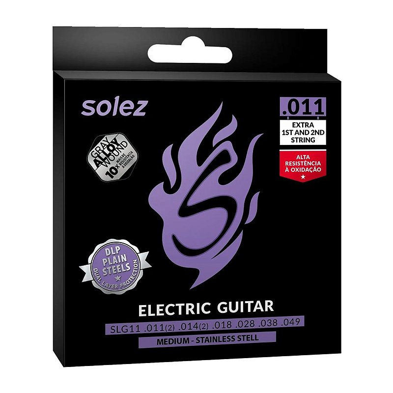 Jogo De Cordas Para Guitarra Solez SLG11-GA .011 - American Musical ...