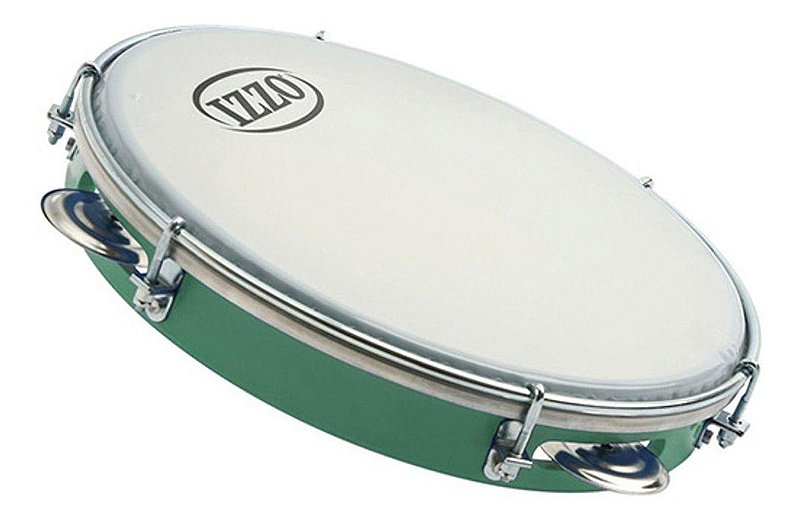 Pandeiro Izzo Profissional 10 Polegadas Pele Leitosa Verde - American ...