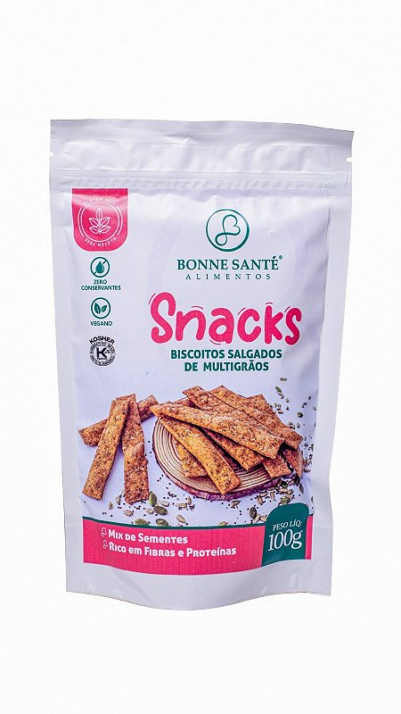 Snacks salgado Multigrãos- Pacote - 100 gramas - Bonne Santé Alimentos