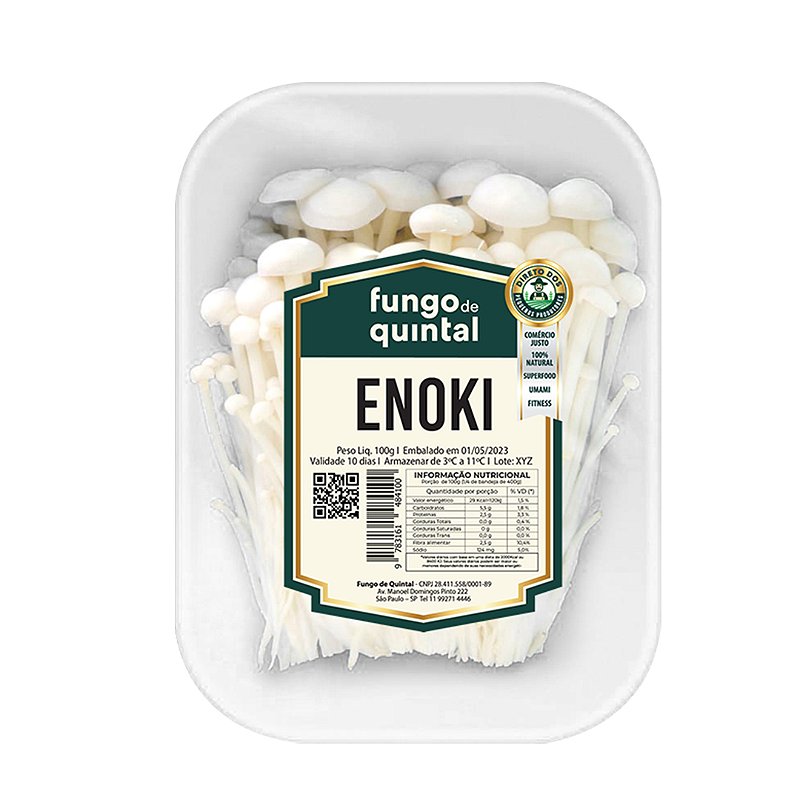 Cogumelo Enoki 100g - Fungo de Quintal - Fungo de Quintal