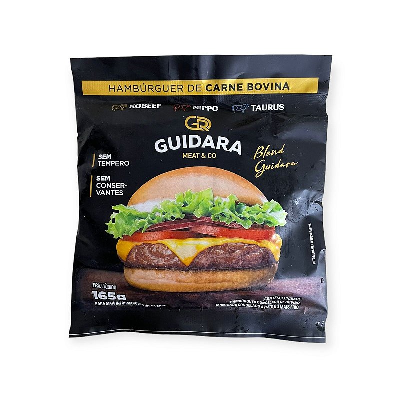 BURGER BLEND WAGYU - GUIDARA - 165g (1un) - e-beef l Tudo para o seu churrasco