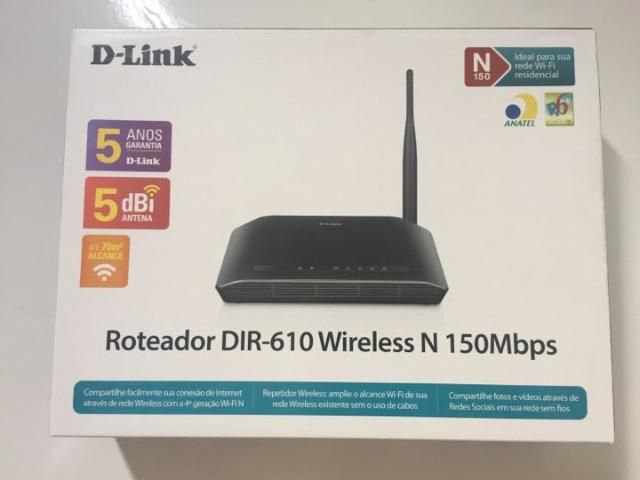 Roteador D-link Modelo Dir-610 1 antena Velocidade wireless 150 Mbps ...