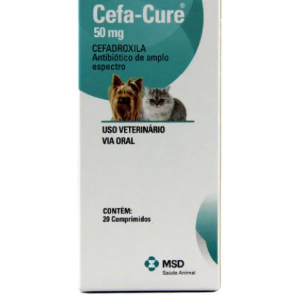 Cefa-Cure 50mg Msd Saúde Animal 20 Comprimidos - O seu pet shop no Rio ...