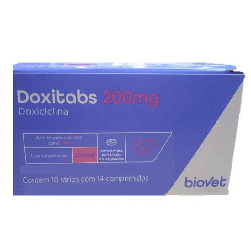 Doxitabs 200 mg Blister com 14 comprimidos - O seu pet shop no Rio de ...