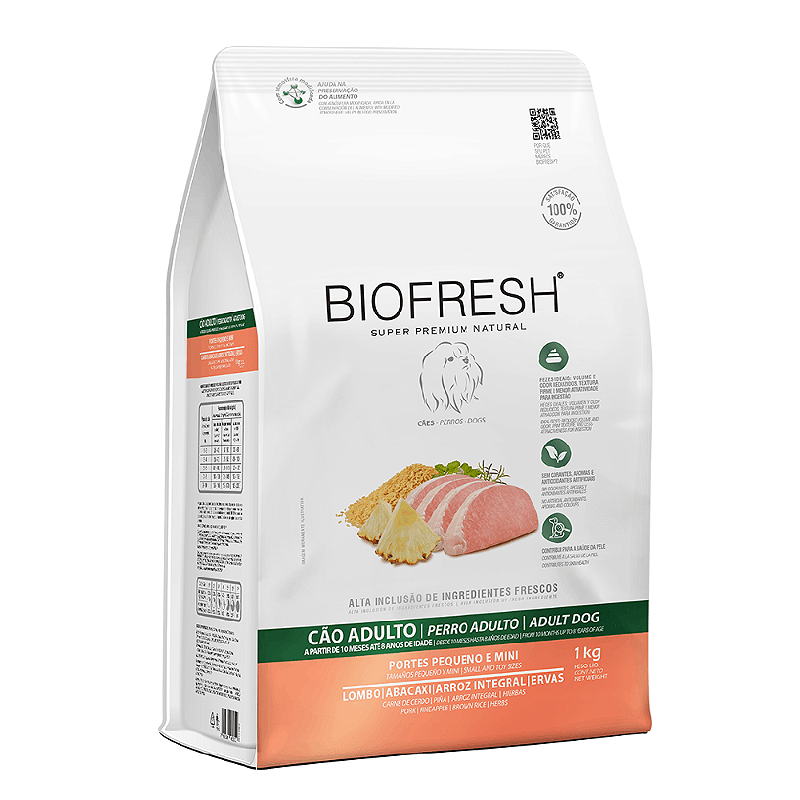 Biofresh Cães Adultos Raças Mini e Pequenas Lombo e Abacaxi 1kg - O seu ...