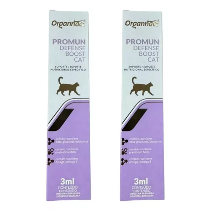 Promun Defense Boost Cat 3ml Kit Com 2 Unidades - O seu pet shop no Rio ...