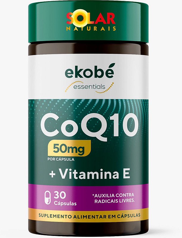 COENZIMA Q10 – VIT. E – 100 MG na dose 30 Caps - Solar/ Ekobé