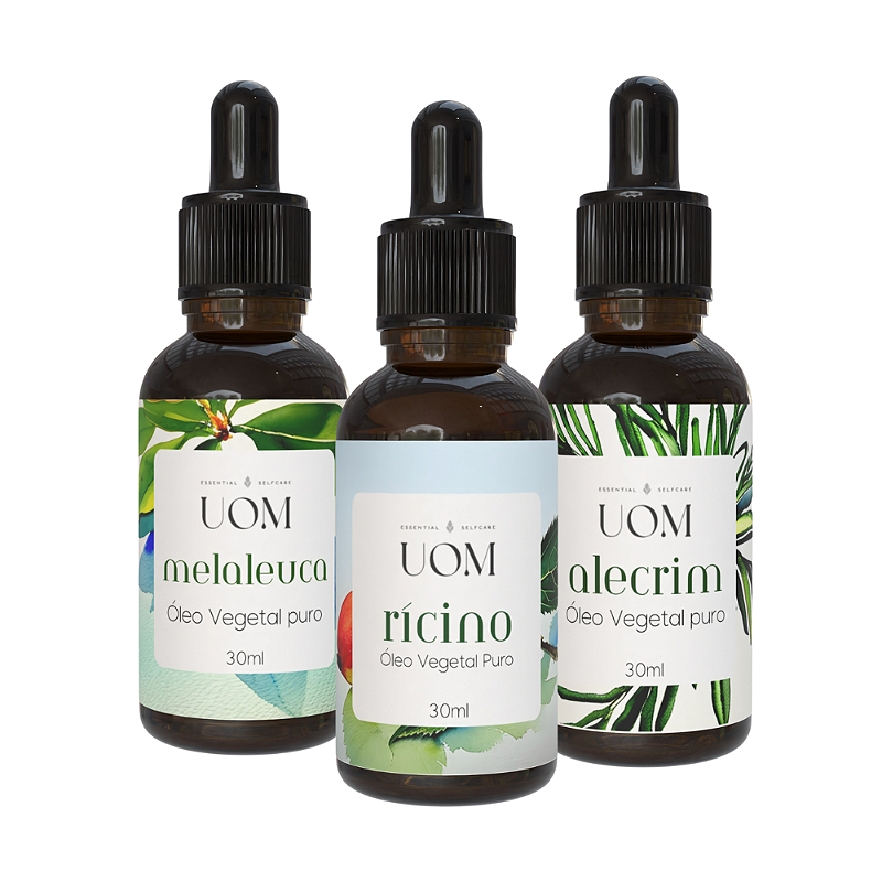 Kit Melaleuca, Alecrim & Rícino 30ml - UOM Tratamentos