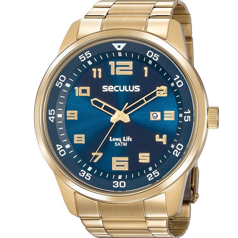 RELÓGIO SECULUS MASCULINO LONG LIFE 20802GPSVDA2 - RELOGIOS M6