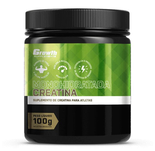 Creatina Monohidratada Growth Supplements - 100 Gramas - F4 SUPLEMENTOS