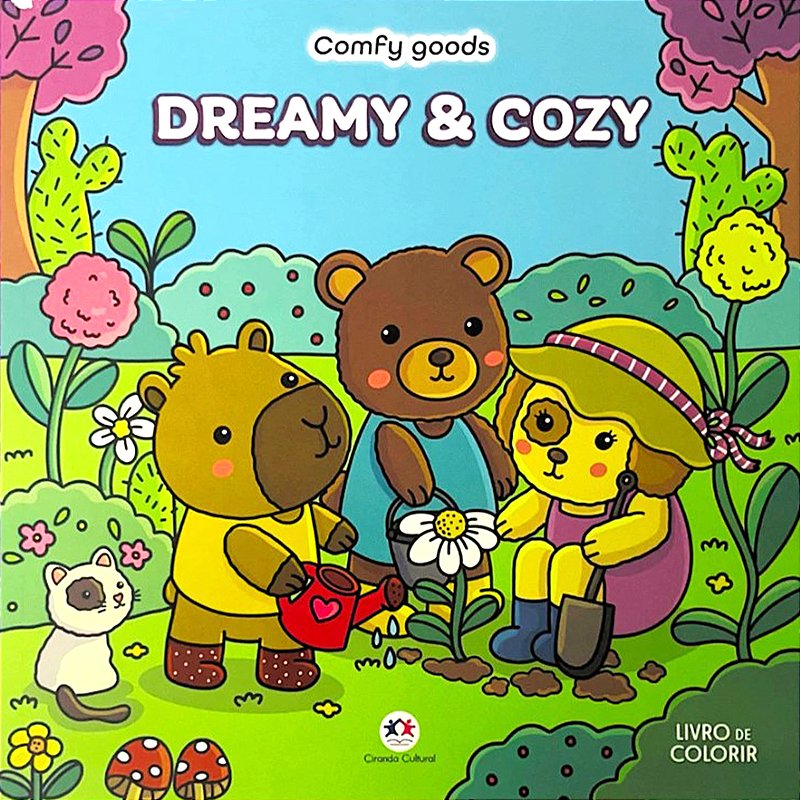 Livro de Colorir Dreamy & Cozy 23 Ilustrações 23,5 x 23,5 cm - À MÃO ...