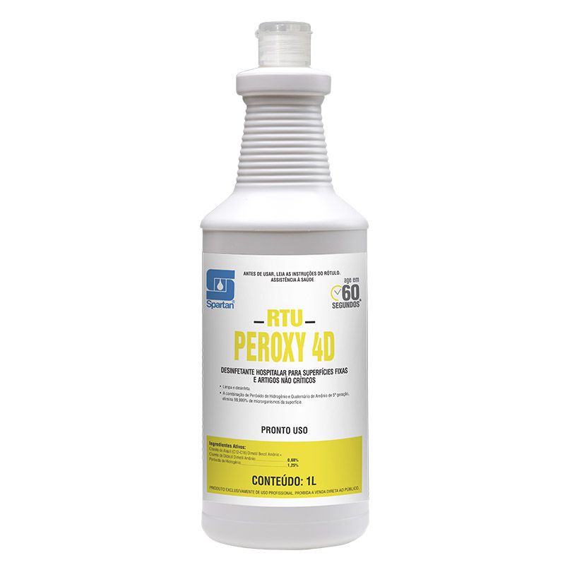 Rtu Peroxy 4D Desinfetante Hospitalar 1 Litro Spartan - NC Bella ...